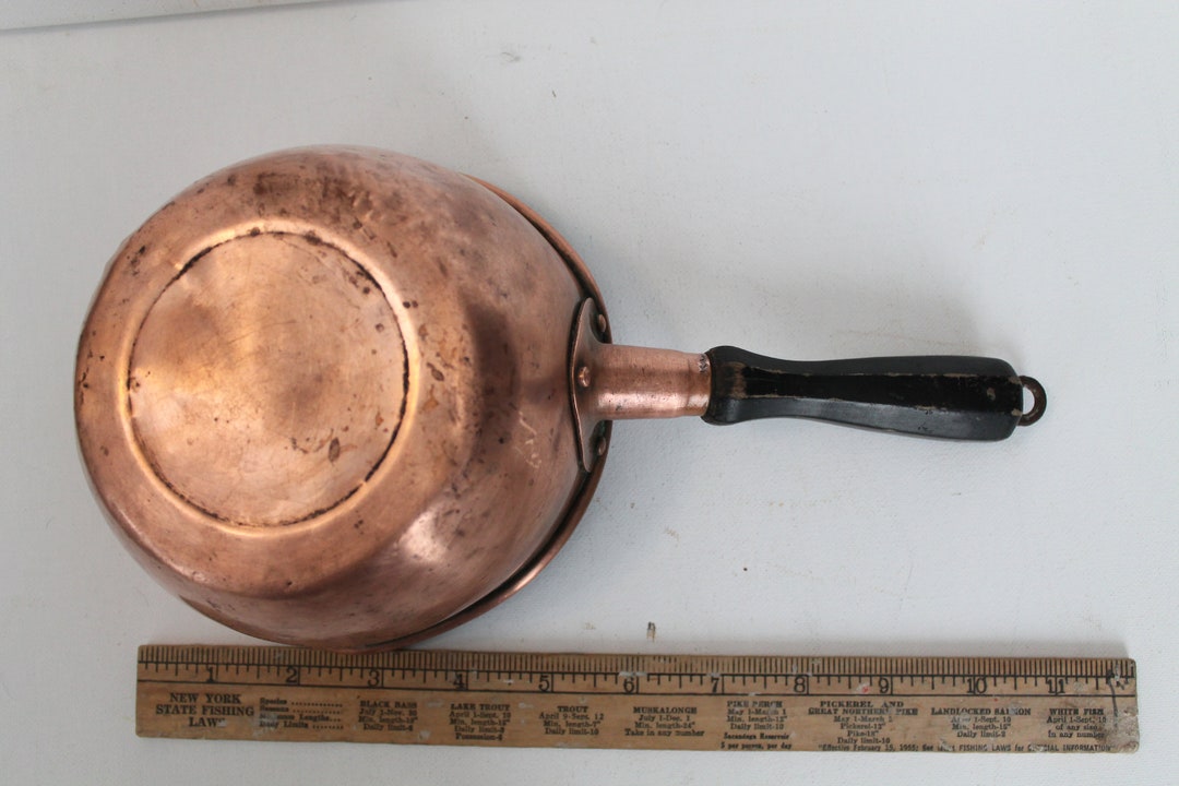 Vintage Shabby Chic Copper Sauepan - Etsy
