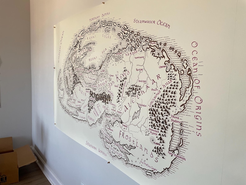 Roshar Map | Stormlight Archive Inspired Fantasy World Map | Epic ...