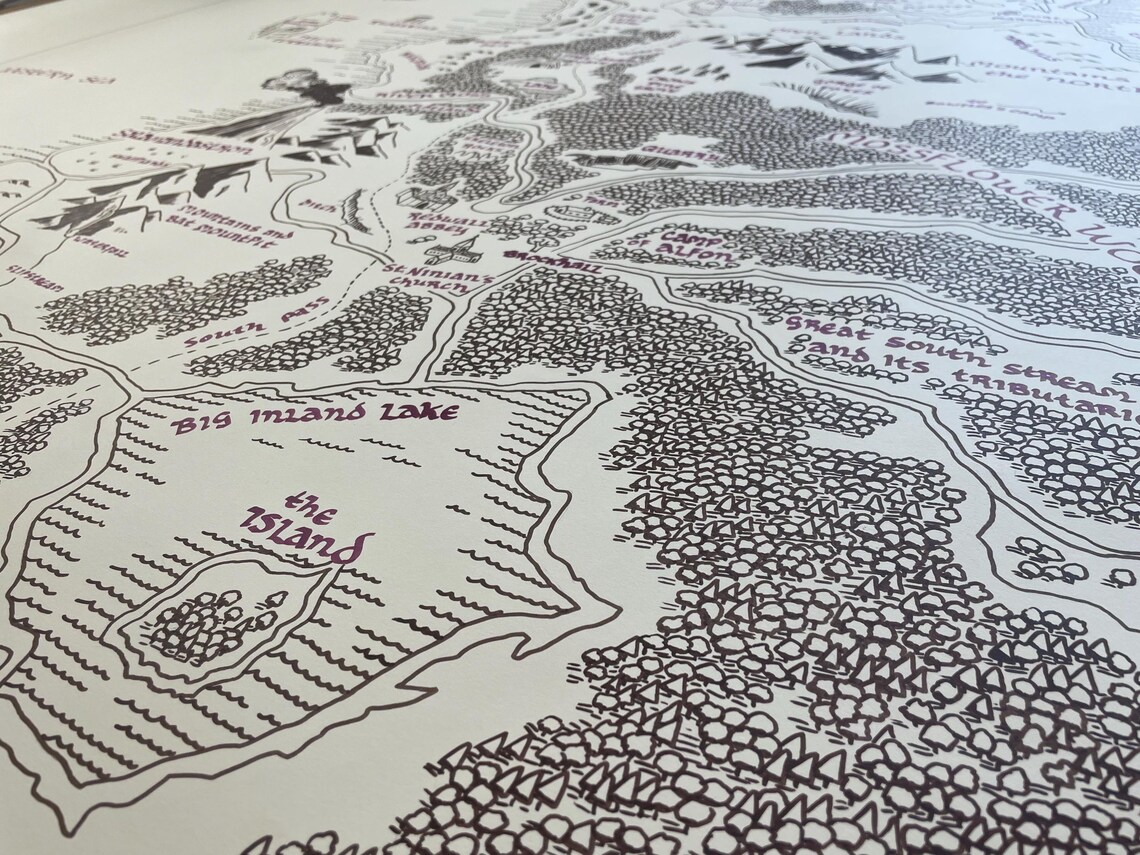 Redwall Map | Mossflower Country Fantasy Map | Brian Jacques Inspired ...