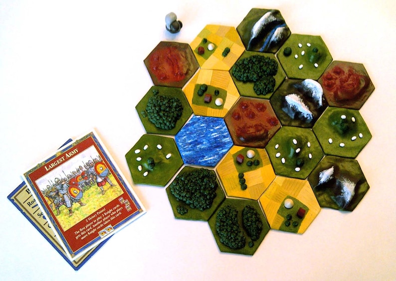 Mini 3D Settlers of Catan Game Board // A Travel Size | Etsy