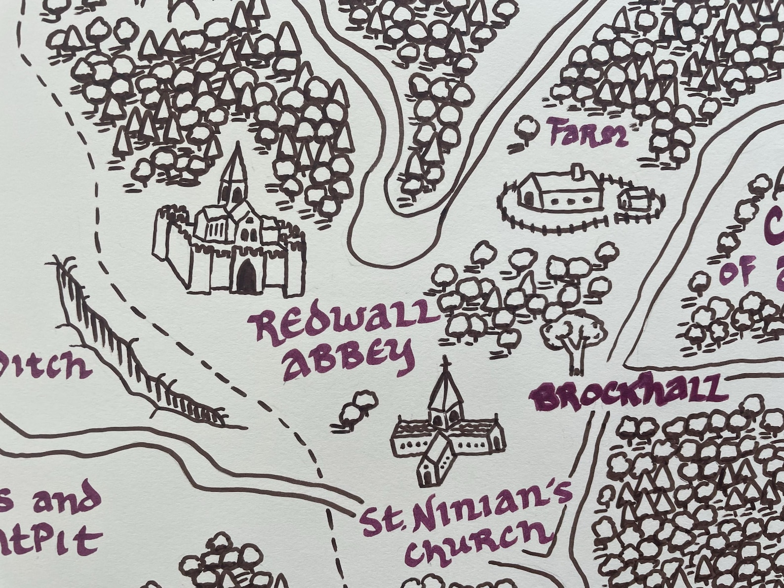 Redwall Map | Mossflower Country Fantasy Map | Brian Jacques Inspired ...