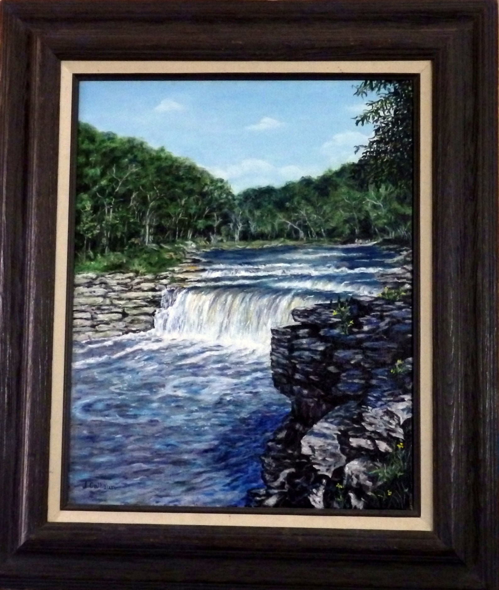 Fine Art Original River Scene Oil Painting 20 X 16 "cataract Falls" - Etsy