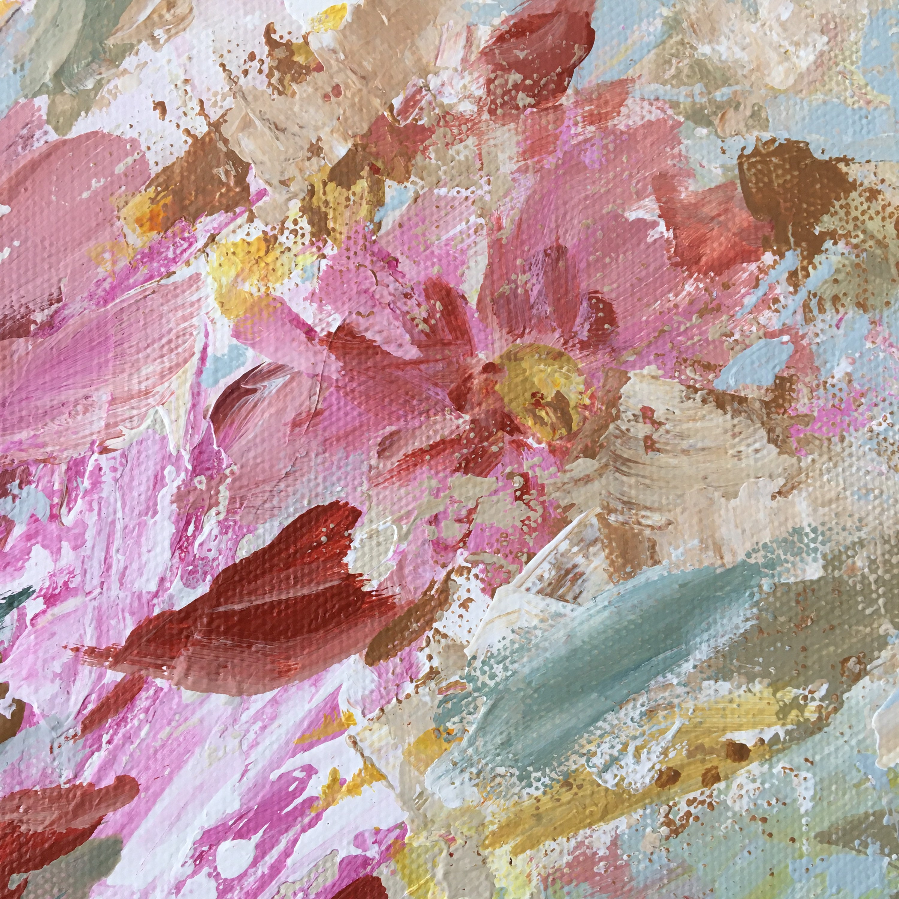 Original Painting Fading Flowers in a Vase. 12 Square | Etsy