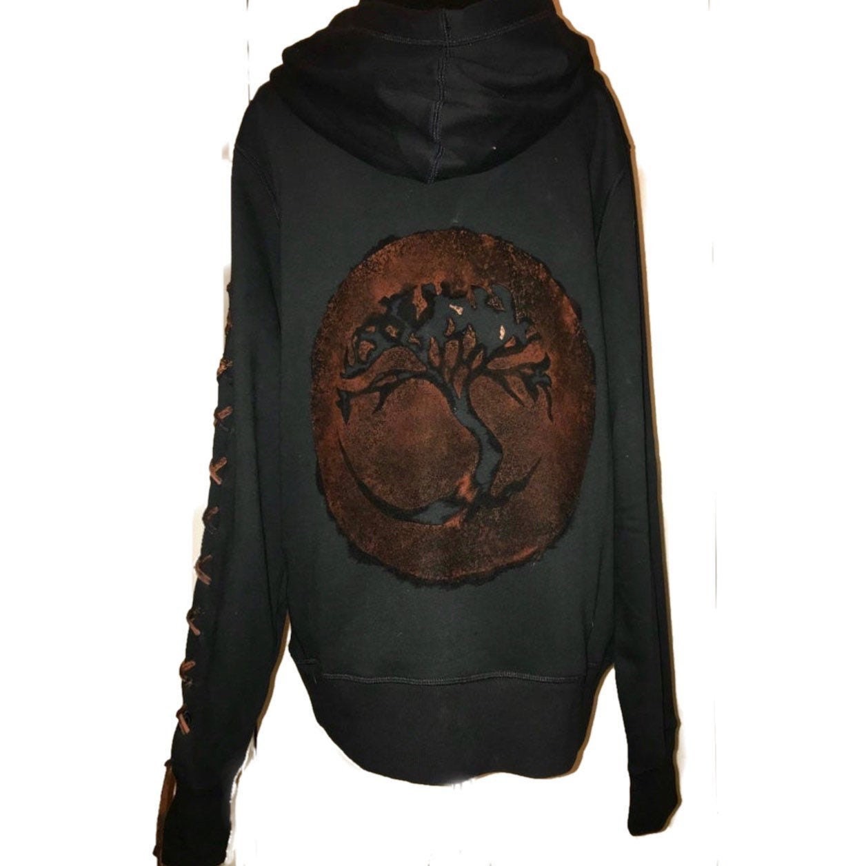Tree of Life Bleached Hoodie - Etsy