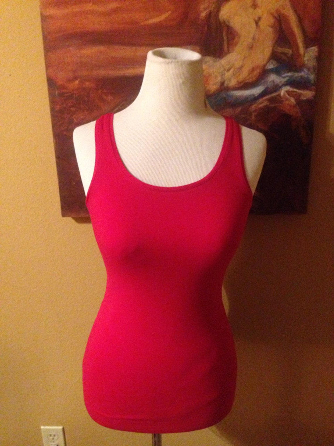 Slashed & Weaved Red Tank Top | Etsy