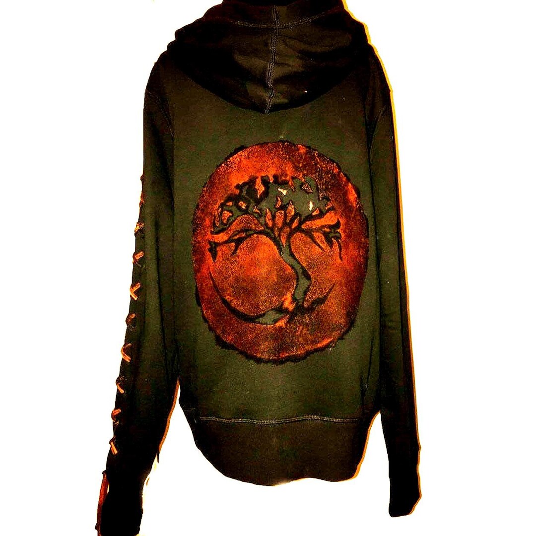 Tree of Life Bleached Hoodie - Etsy