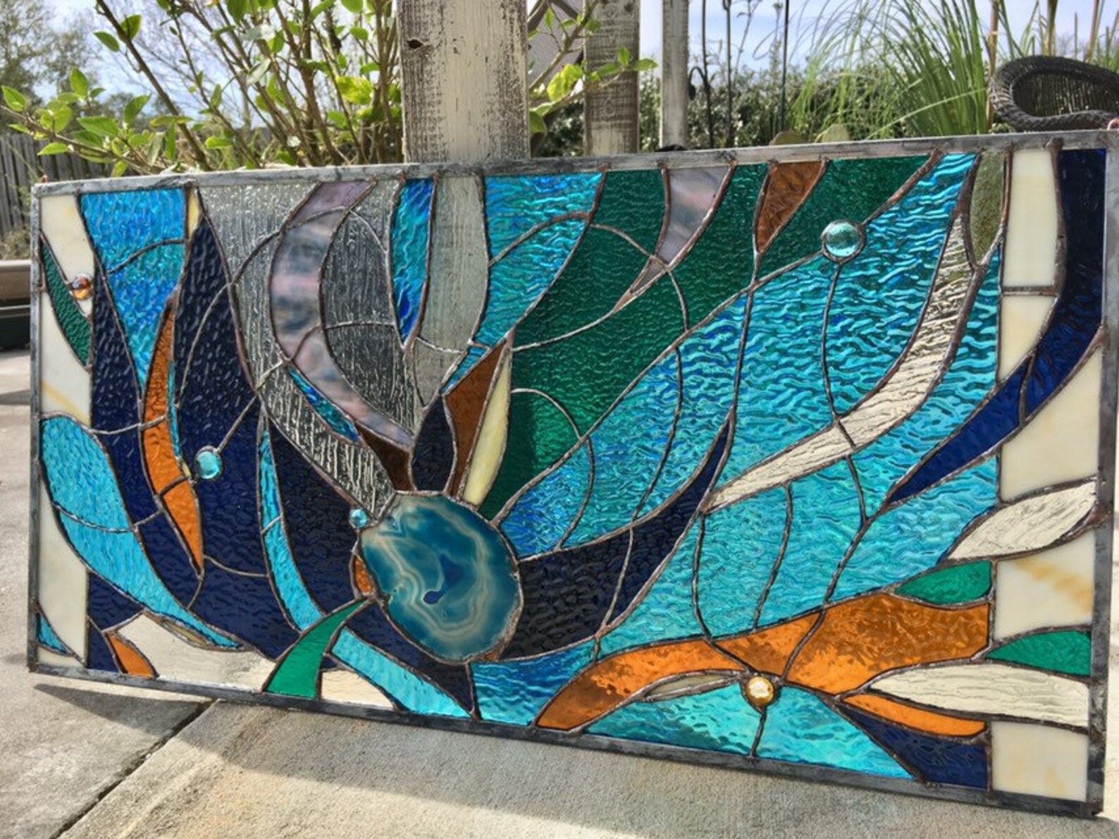 Stained Glass Window Tropical Starfish Sea Shell Sailboat - Etsy