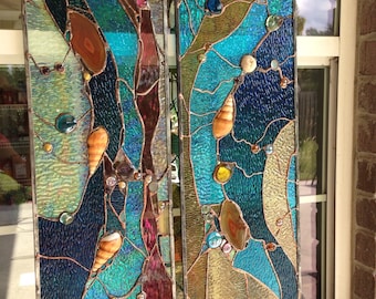 Stained Glass Nautical Window Tropical Sea Starfish Suncatcher - Etsy