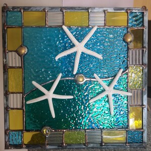 Starfish Stained Glass Panell Ocean Sea Boat Suncatcher - Etsy