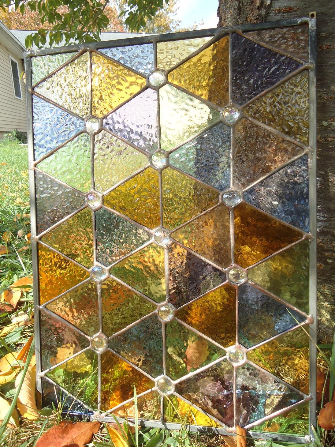 Stained Glass Window Transom Panel Valance Suncatcher Curtain | Etsy