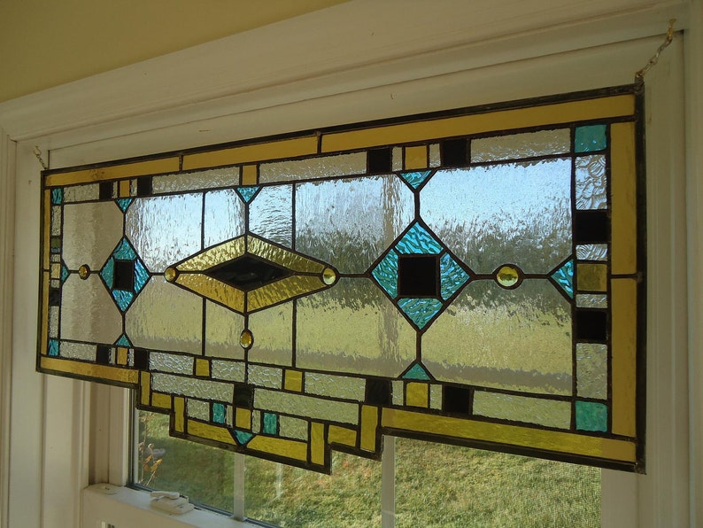 Tiffany Styled Stained Glass Window Suncather Panel Valance - Etsy