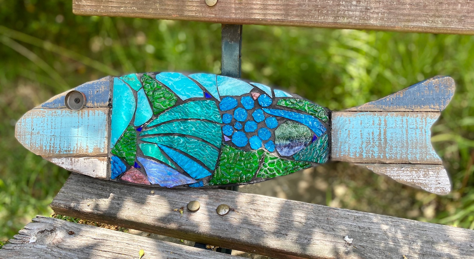 Stained Glass Mosaic Fish Tropical Nautical Wall Sculpture | Etsy