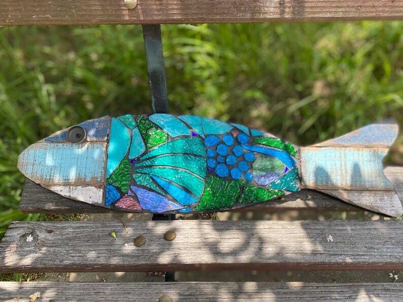 Stained Glass Mosaic Fish Tropical Nautical Wall Sculpture - Etsy
