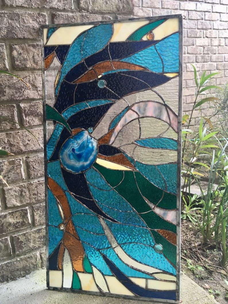 Stained Glass Window Tropical Starfish Sea Shell Sailboat Suncatcher ...