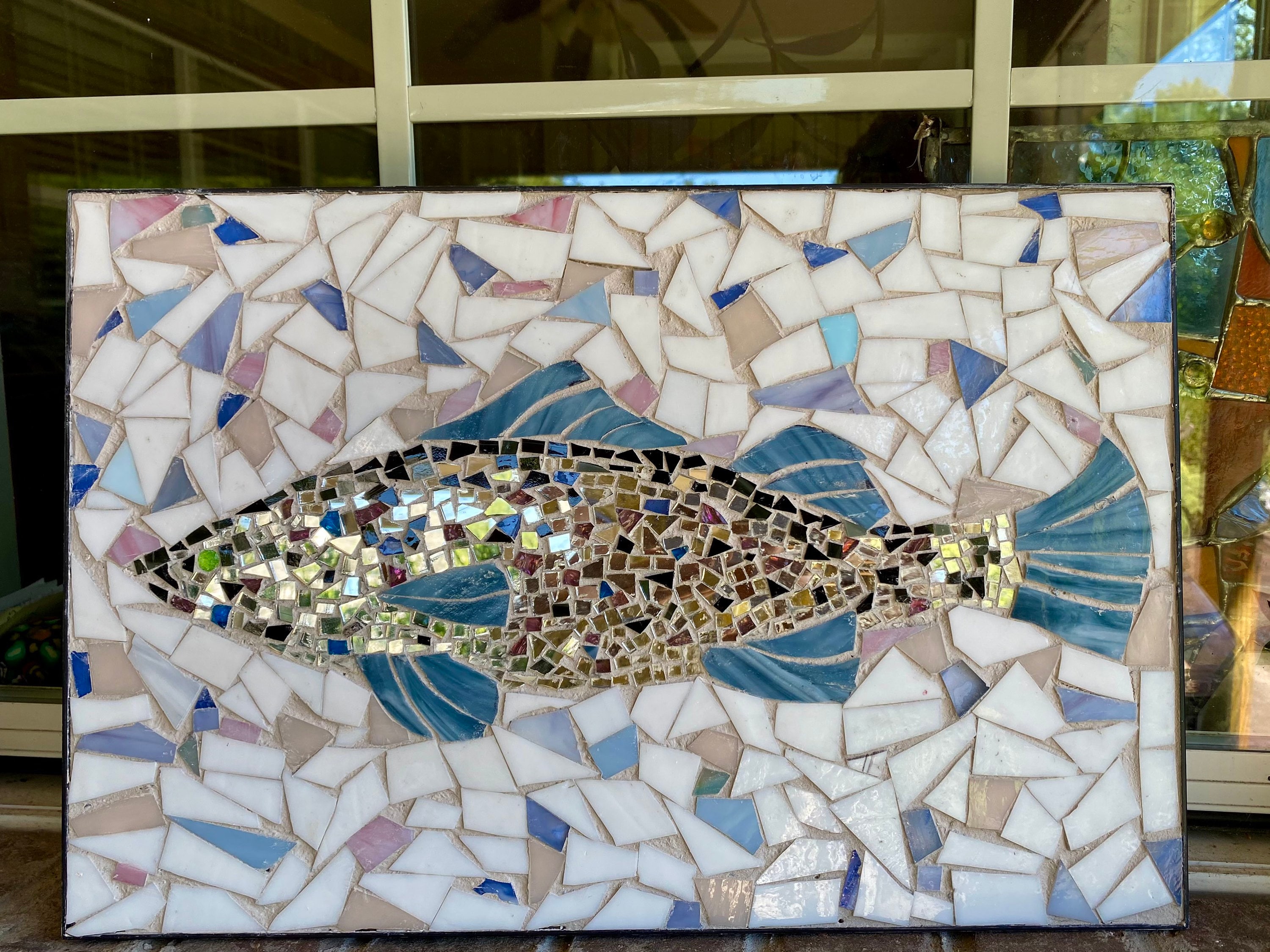Stained Glass Mosaic Mirror Fish Tropical Nautical Wall Art - Etsy