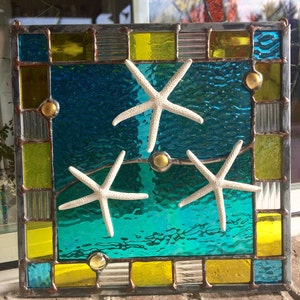Starfish Stained Glass Panell Ocean Sea Boat Suncatcher - Etsy