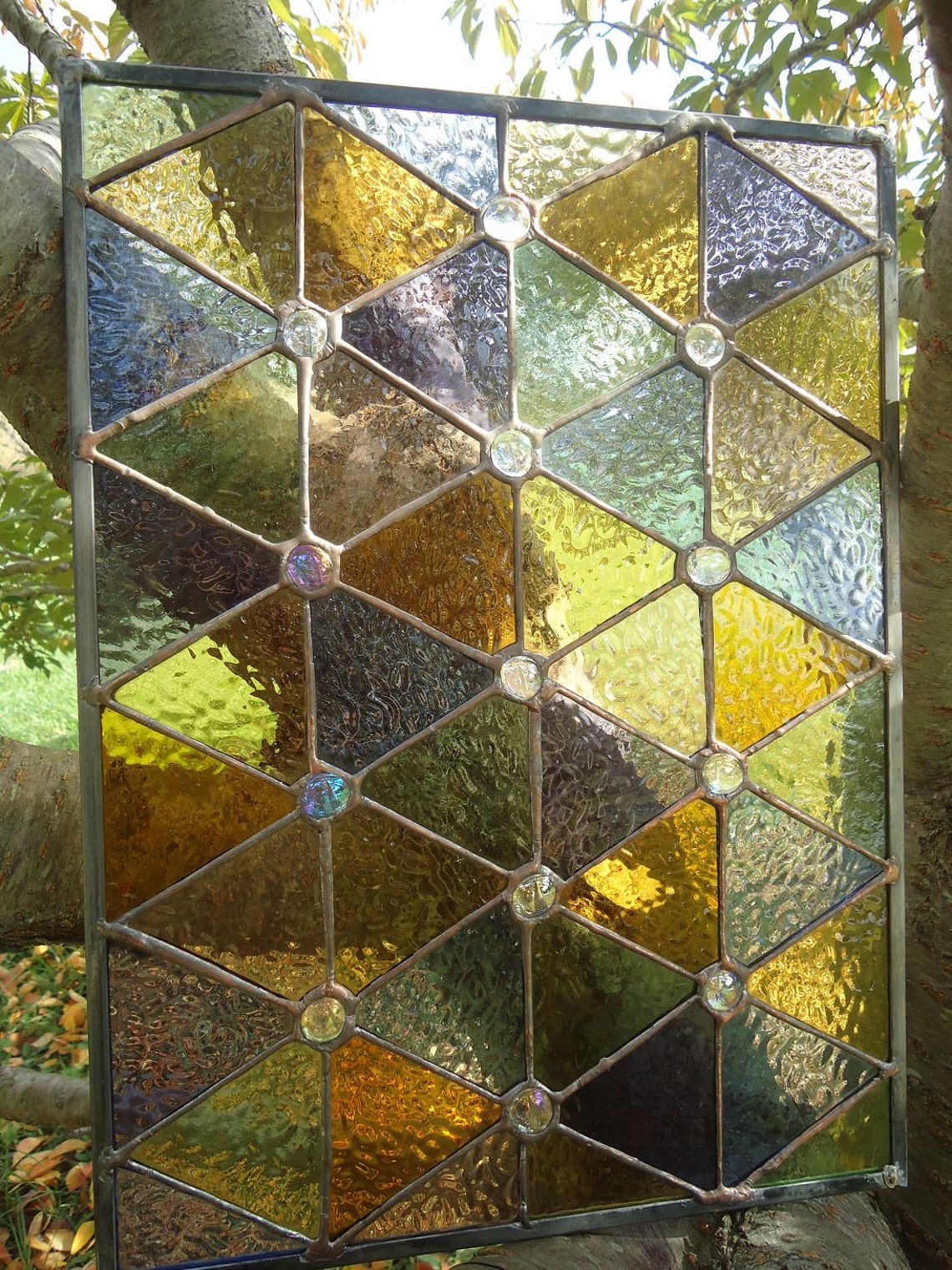 Stained Glass Window Transom Panel Valance Suncatcher Curtain | Etsy