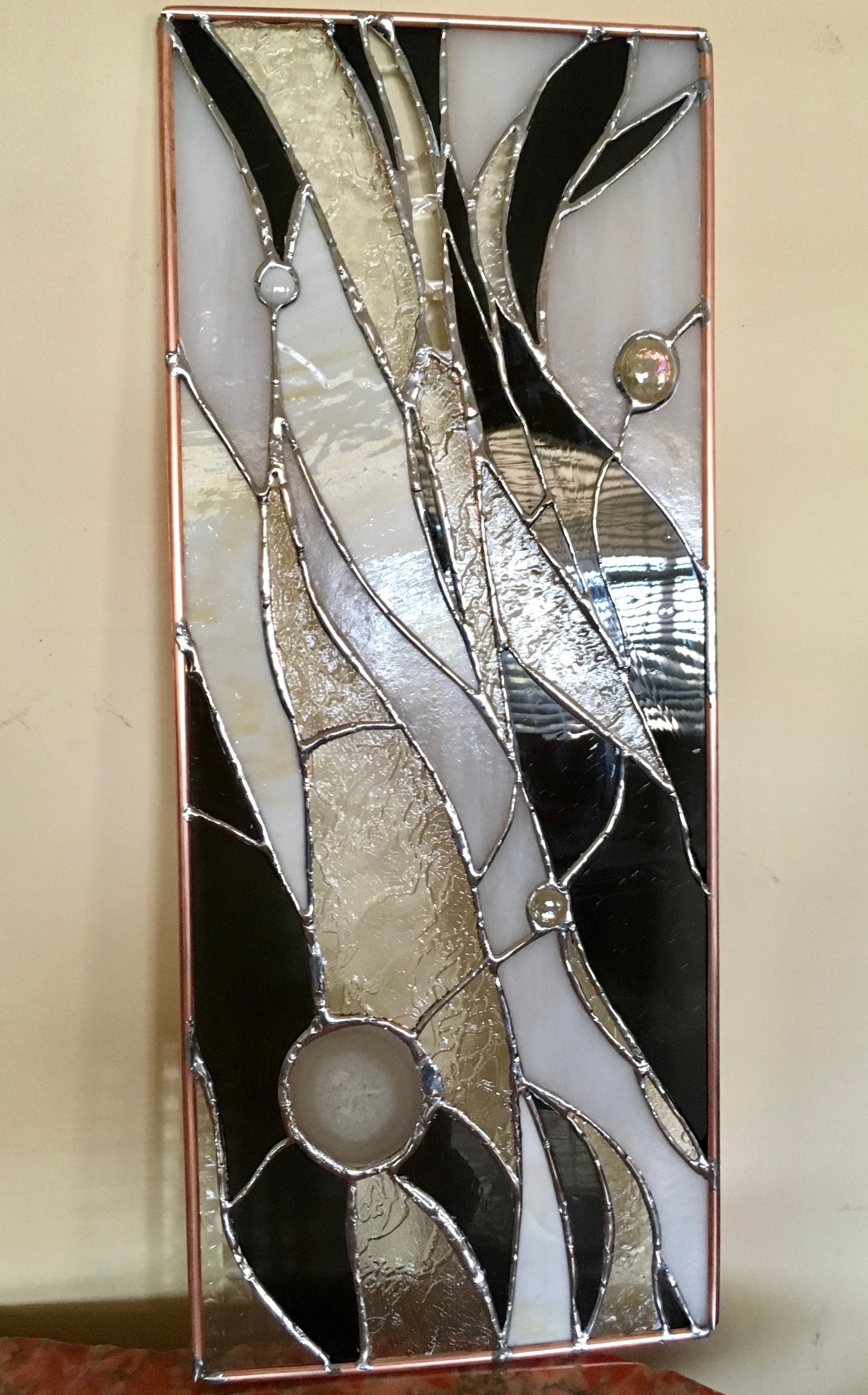 Stained Glass Window Abstract Transom Contemporary Panel - Etsy