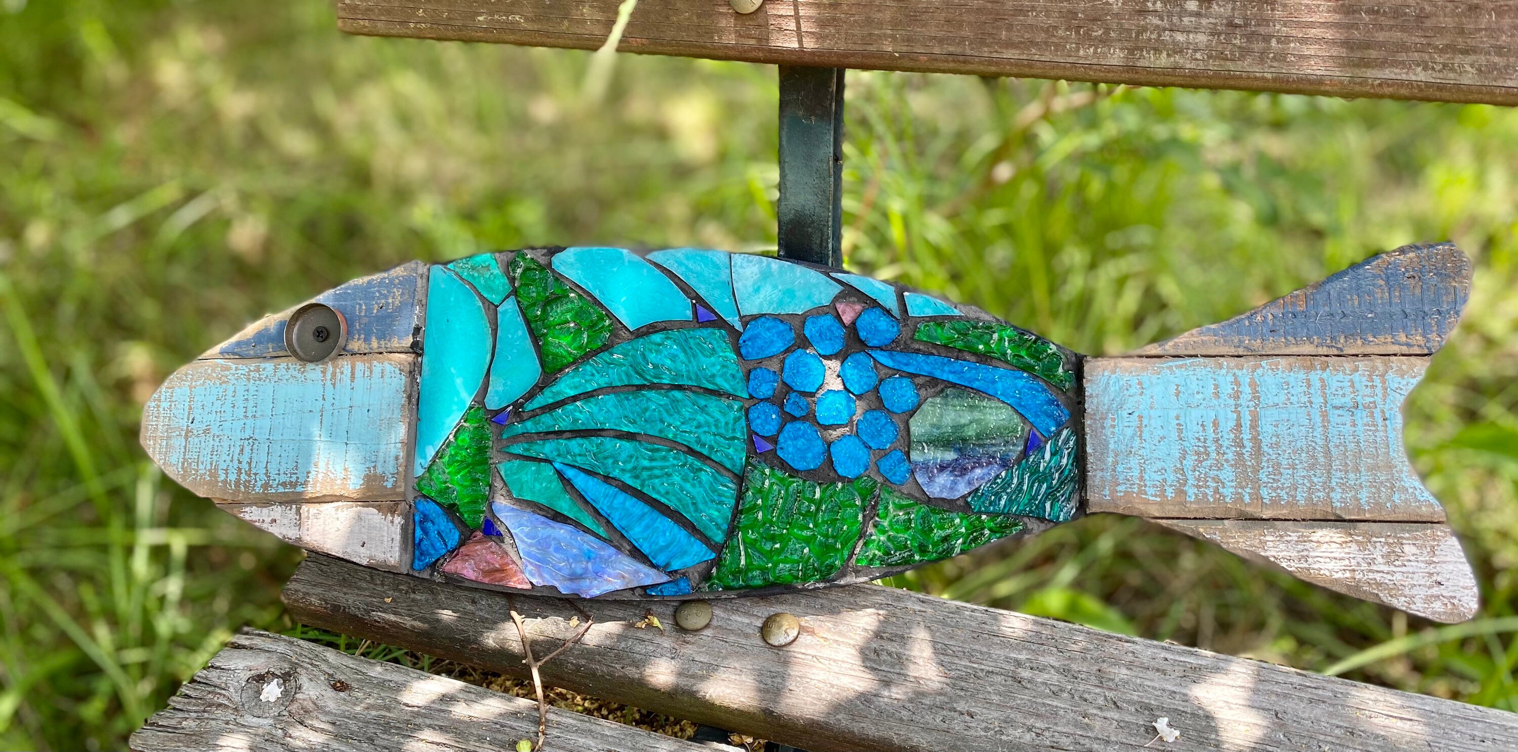 Stained Glass Mosaic Fish Tropical Nautical Wall Sculpture | Etsy