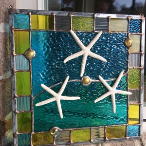 Starfish Stained Glass Panell Ocean Sea Boat Suncatcher - Etsy