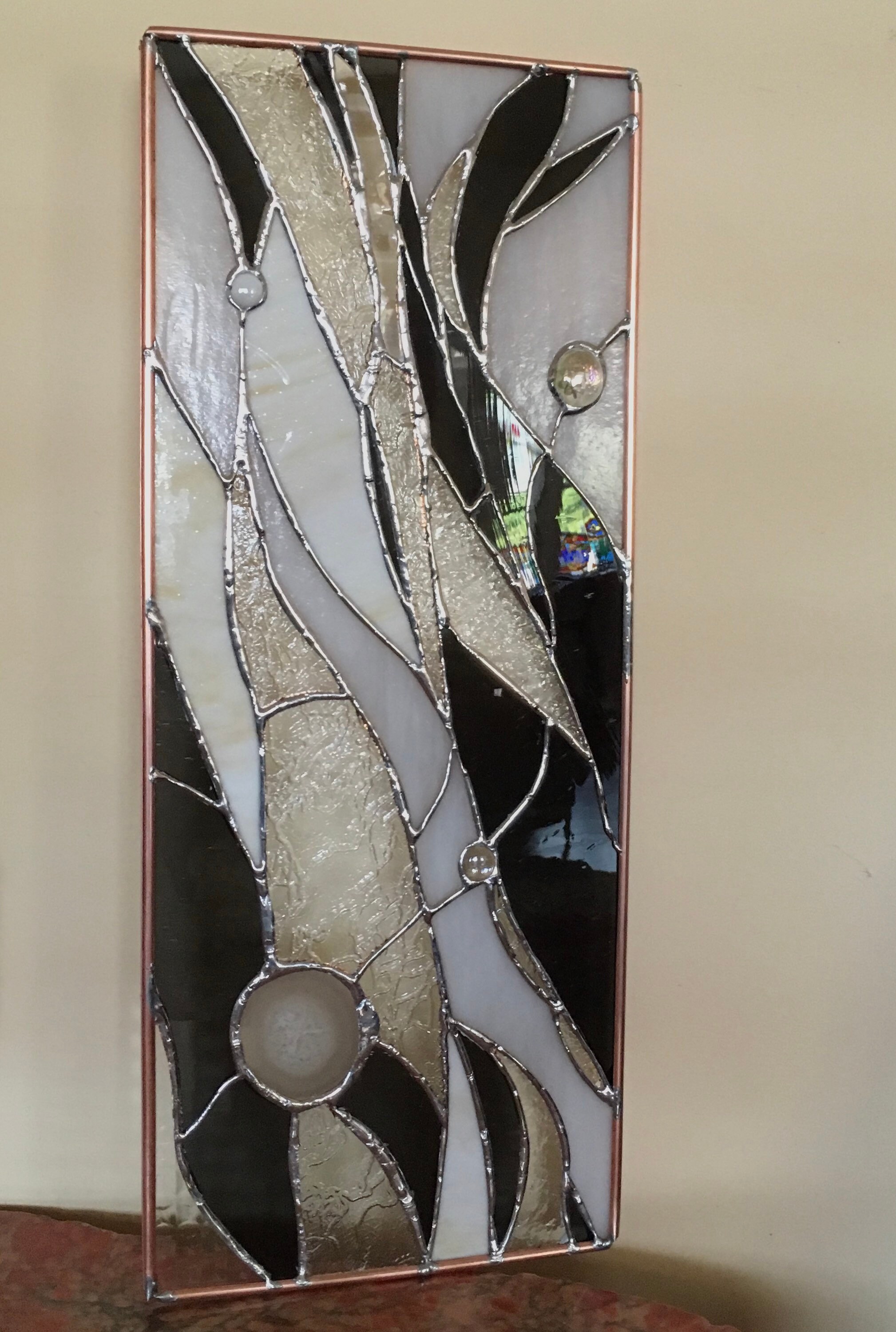 Stained Glass Window Abstract Transom Contemporary Panel - Etsy