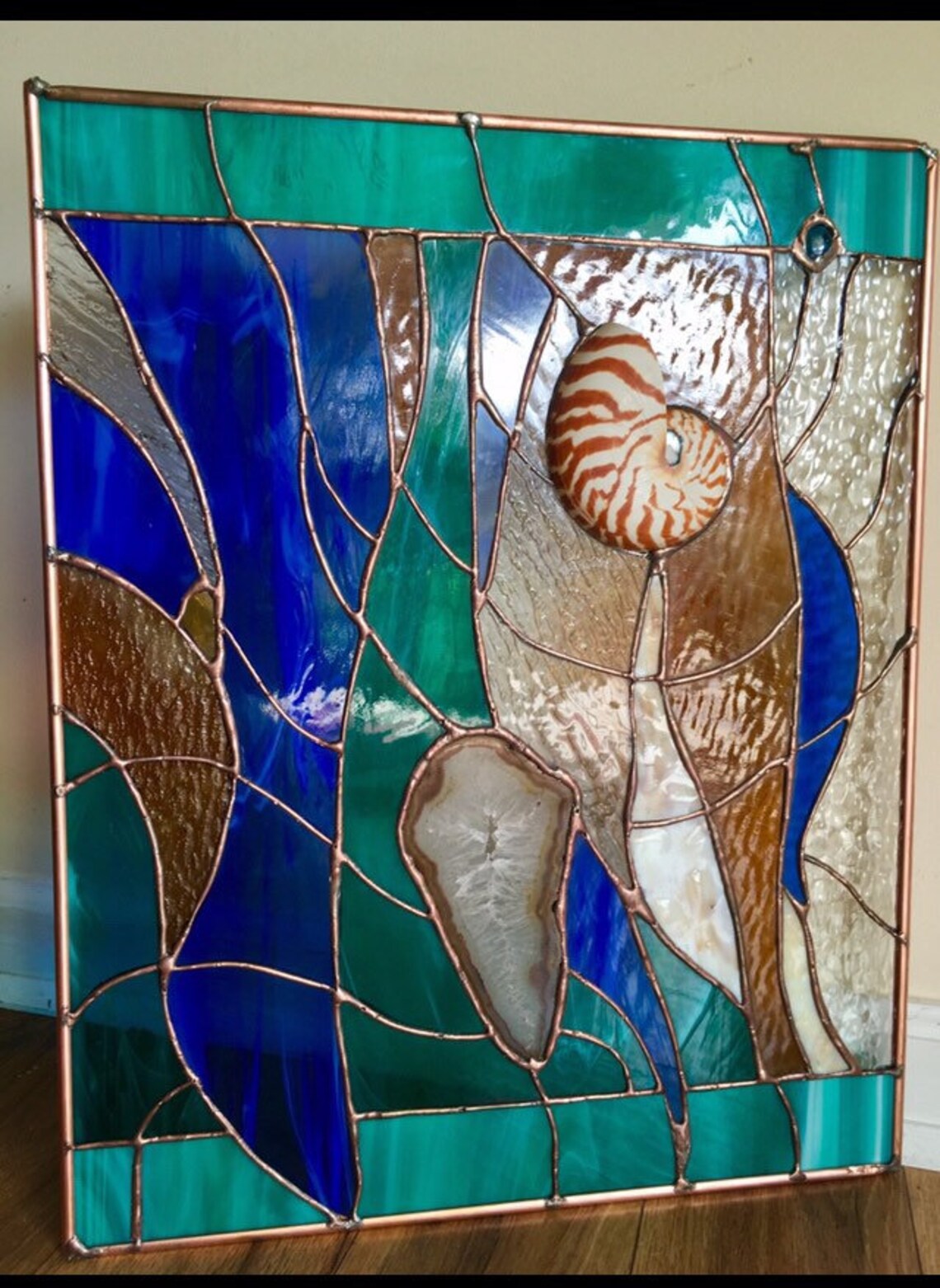 Stained Glass Tropical Fish Sea Shell Nuggets Suncatcher - Etsy