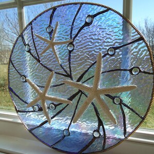 Stained Glass Nautical Window Tropical Sea Starfish Suncatcher | Etsy