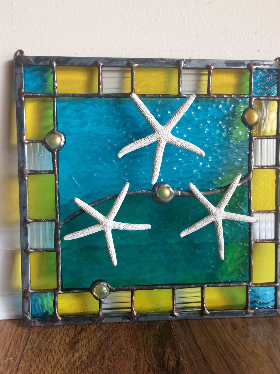Starfish Stained Glass Panell Ocean Sea Boat Suncatcher - Etsy