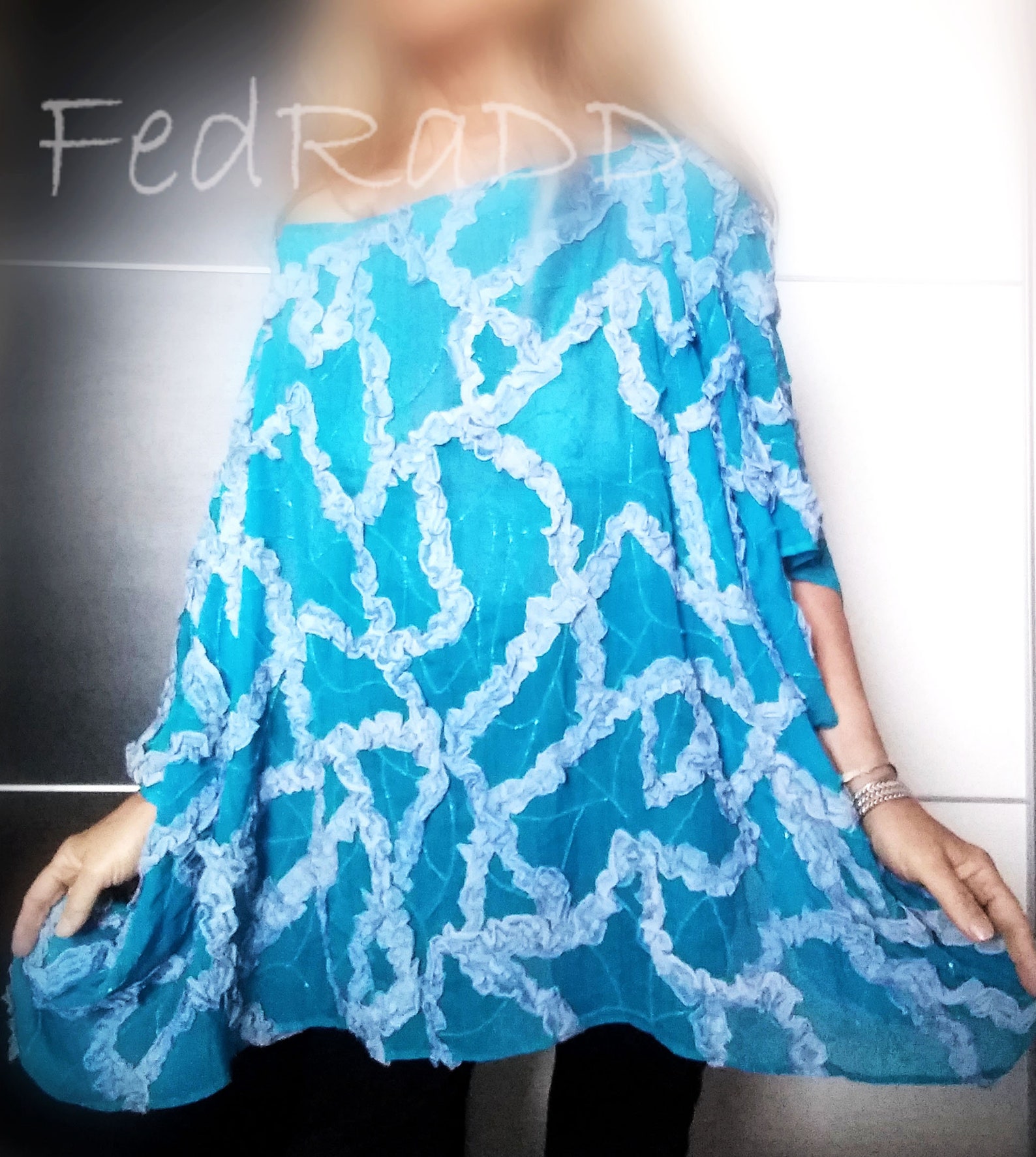Silk Tunic With Ruffles and Beads ,loose,romantic and Oversized,mother ...