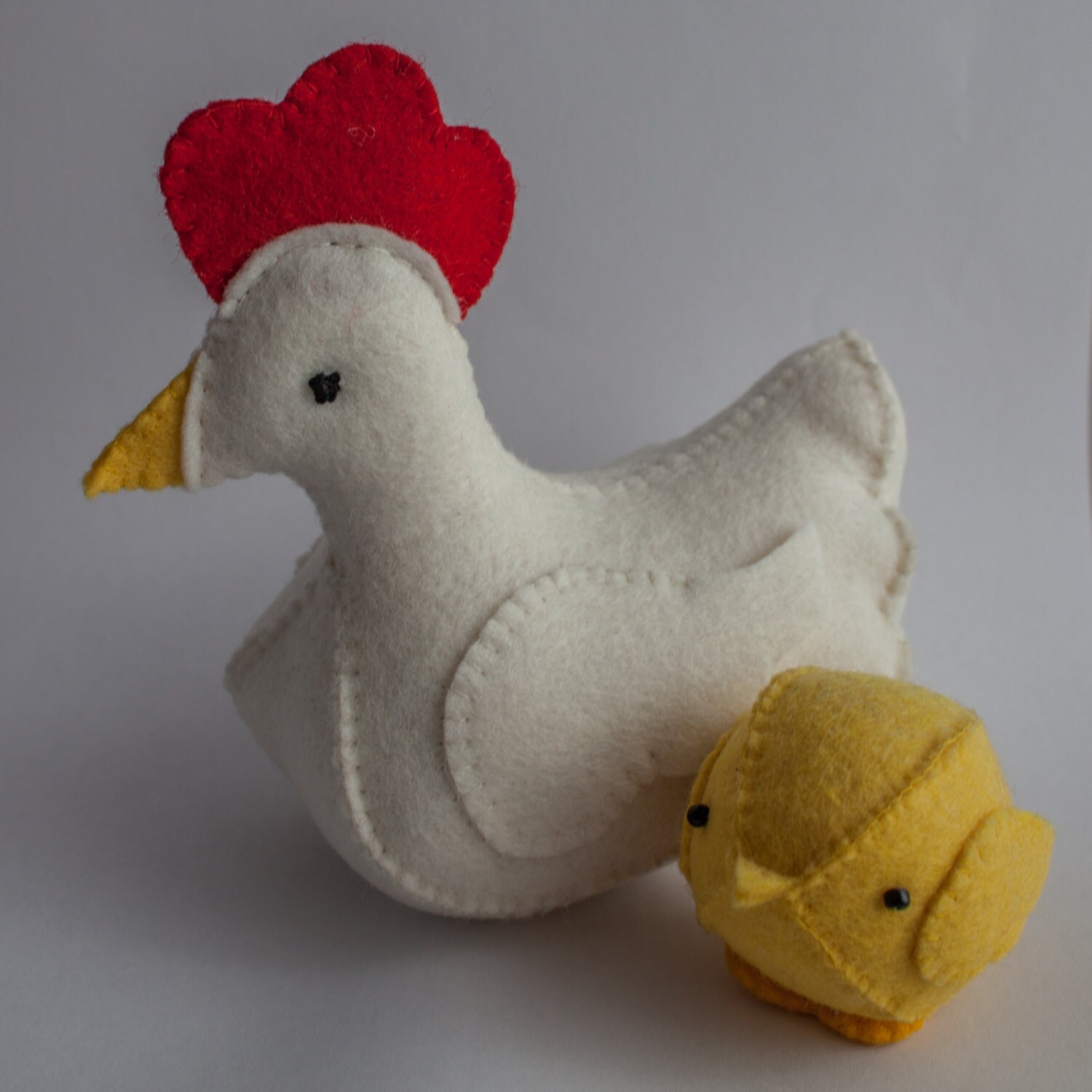 Hen Pincushion or Softie and Chick Softie Pattern for Little - Etsy