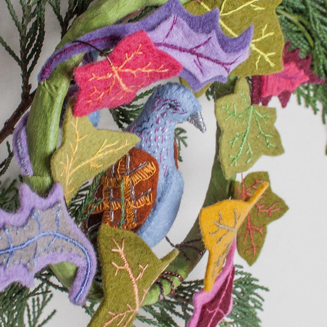 Turtle Dove Christmas Tree Ornament/decoration - Pattern With Detailed ...