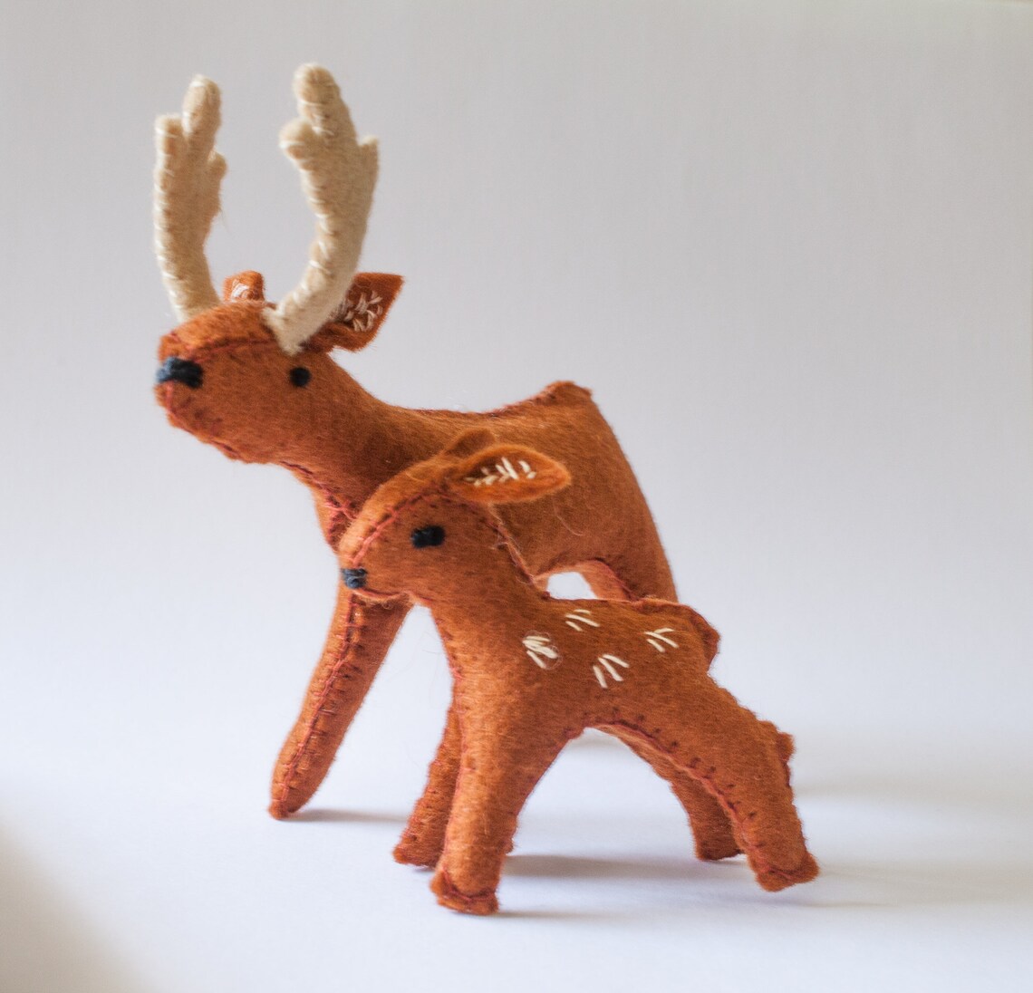 Woodland Deer Family - Waldorf Buck, Doe and Baby Deer Forest Animal ...