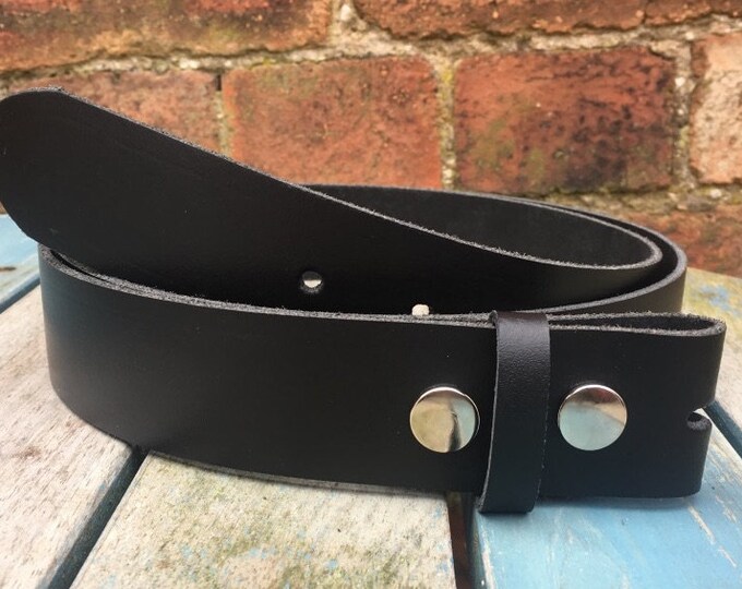 Leather Studded Belt for Him or Her, Handmade Black Men's Belt, Black ...