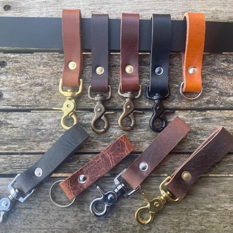Leather Loop Belt Keychain - Etsy UK