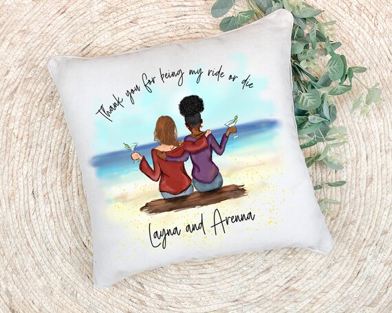 Best Friend Pillow Cover Christmas Gift for BFF Christmas - Etsy