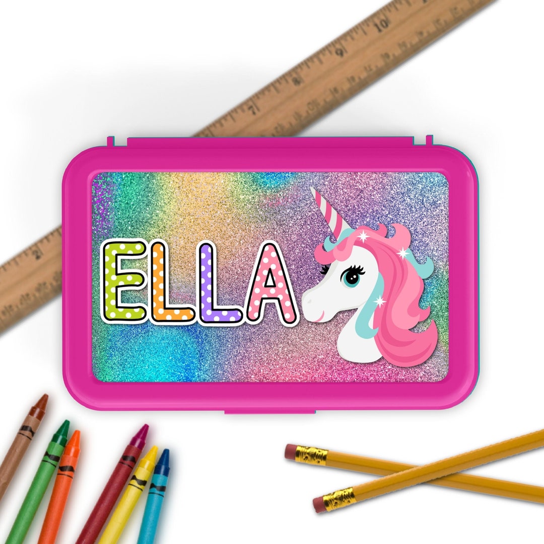 Custom Unicorn Pencil Box for School Kids - Etsy