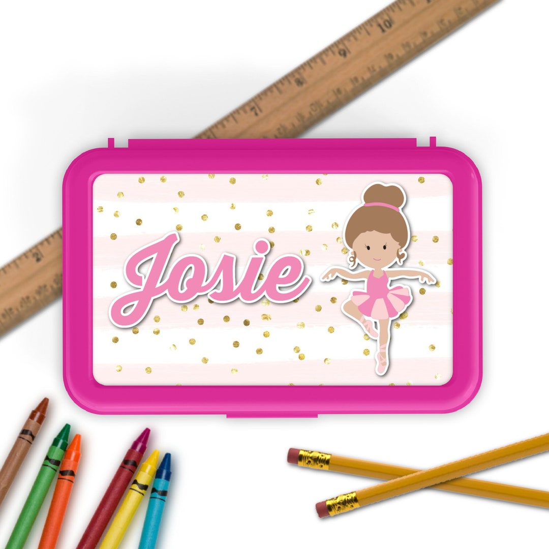 Personalized Ballerina Pencil Box for School Kids; Dancer Marker Case ...