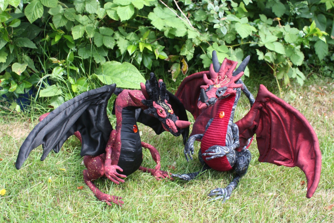 PDF Sewing Pattern for Poseable Dragon Art Doll, Textile Sculpture ...
