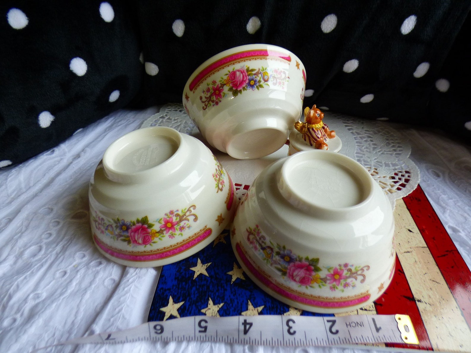 Vintage Shunta Melamine Ware 3 Piece Bowls No. 2023 Pink Rose | Etsy