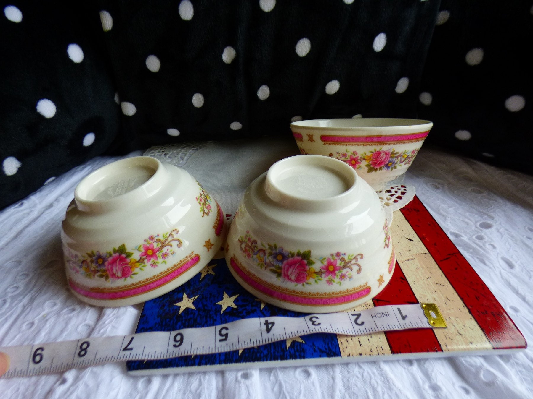 Vintage Shunta Melamine Ware 3 Piece Bowls No. 2023 Pink Rose - Etsy