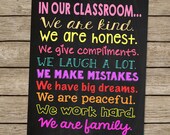 CLASSROOM SIGN Cute Teacher Gift Chalkboard Printable File - Etsy