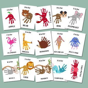 ABC A-Z Alphabet Handprint Craft / Phonic Memory Book / Hand ...