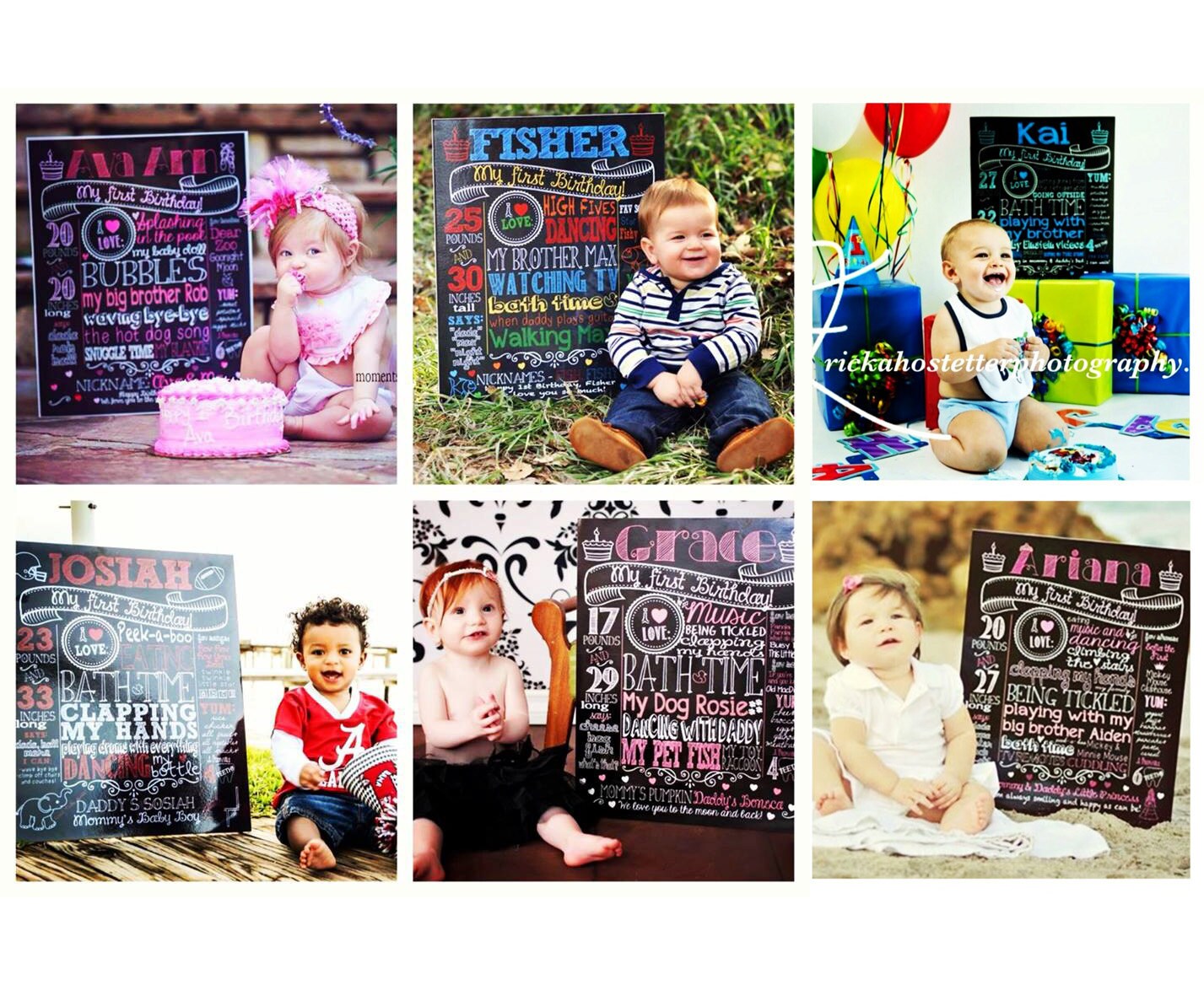 1st Birthday Chalkboard Poster Sign Printable Personalized | Etsy