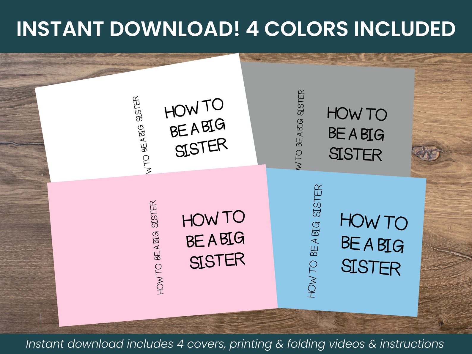 INSTANT DOWNLOAD Digital How to Be A Big Sister Fake Dust Jacket ...