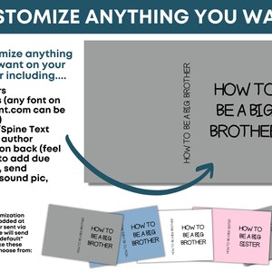 Digital How to Be A Big Brother or Big Sister - Custom Dust Jacket ...