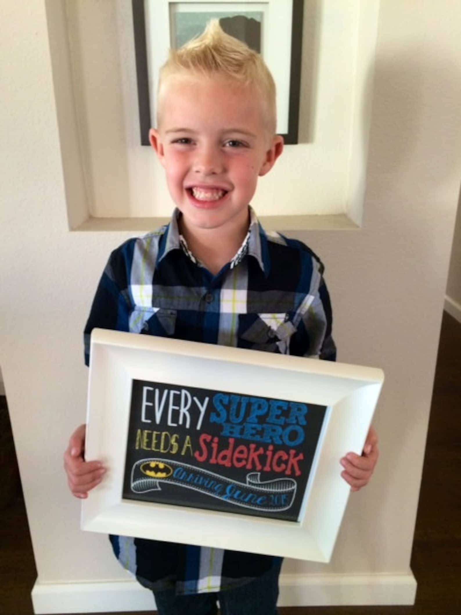 Every Super Hero Needs a Sidekick Printable Chalkboard Pregnancy ...