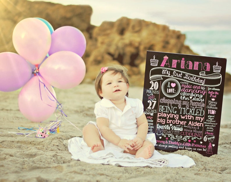 MONSTERS, INC Chalkboard Birthday Sign for First Birthday Party or ...