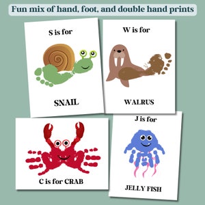 ABC A-Z Alphabet Handprint Craft / Phonic Memory Book / Hand ...