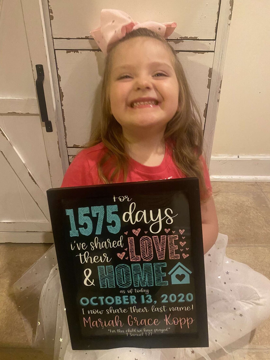 Printable Adoption Announcement Sign: Chalkboard Photoshoot Prop ...