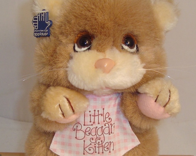 Vintage Applause "little Beggar Kitten" Soft Plush Collectible Kitten ...